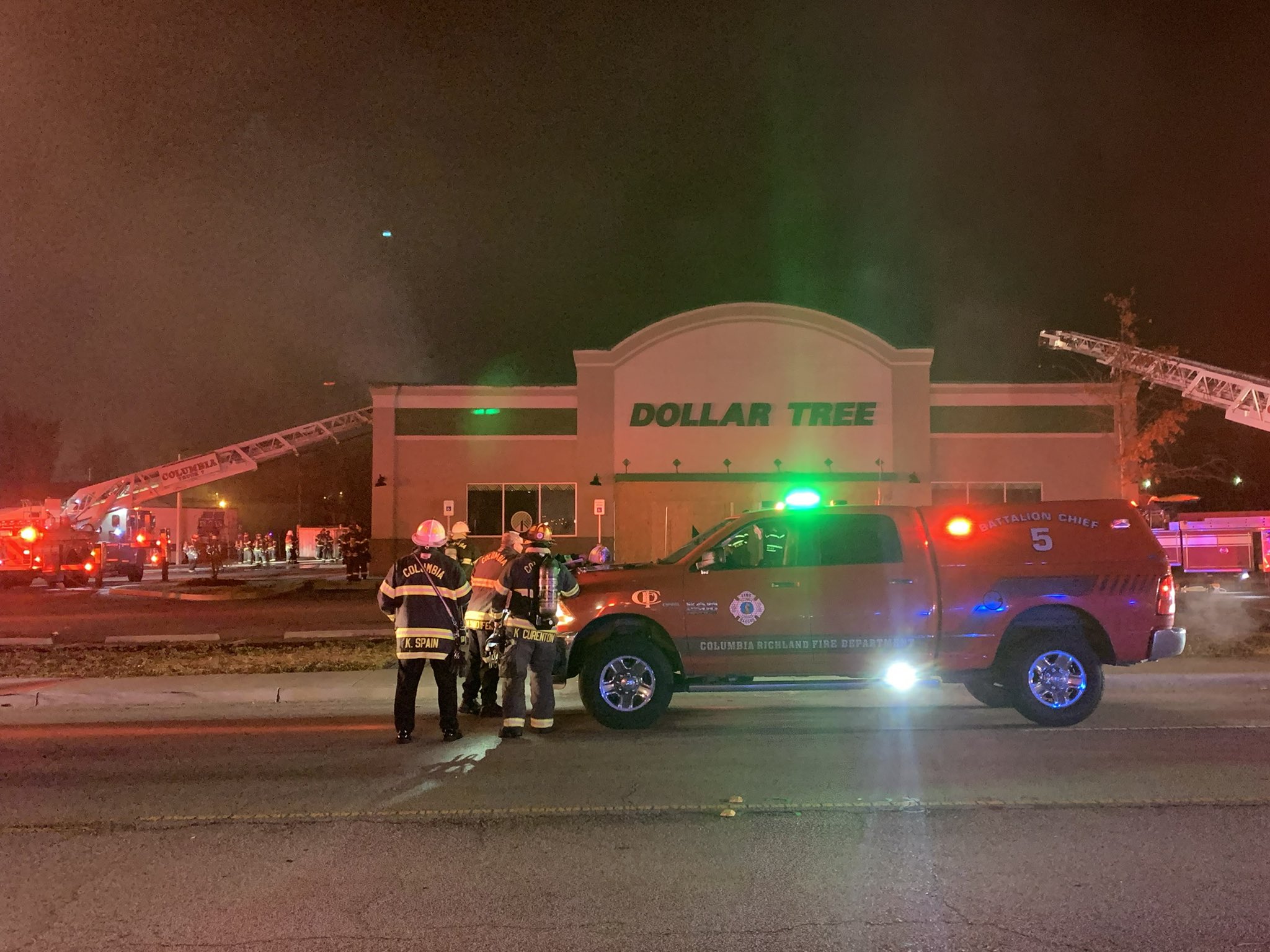 CRFD control fire at former Dollar Tree, heavy smoke coming from ...